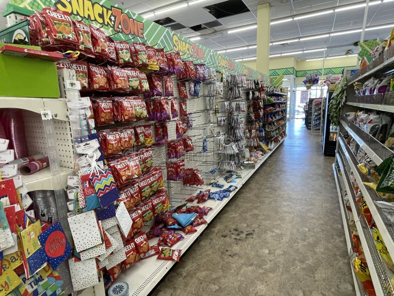 Dollar Tree Retail Store Interior Blown Out Snack Section Editorial ...