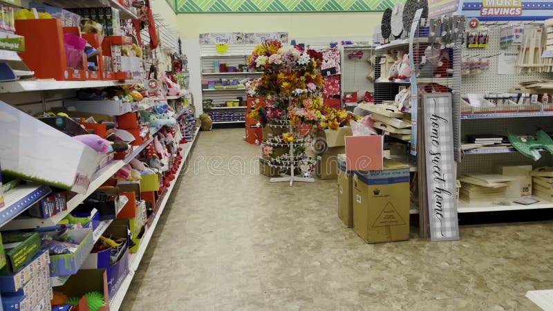 Dollar Tree Retail Store Interior Staffing Issues Holiday Piles of ...