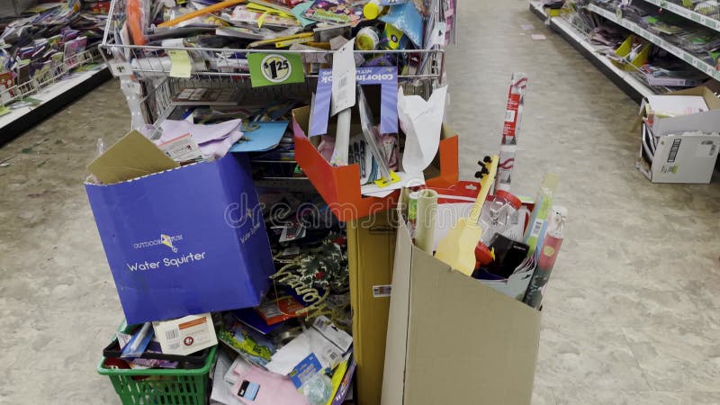 Dollar Tree Retail Store Interior Staffing Issues Pile of Clutter in ...