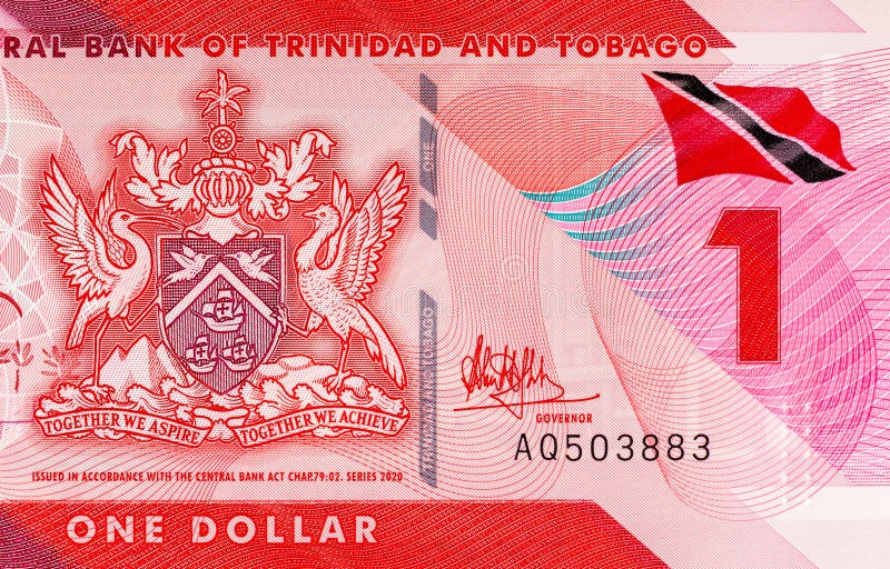 1 Dollar Trinidad and Tobago, 2020. Polymer Money Stock Photo - Image ...