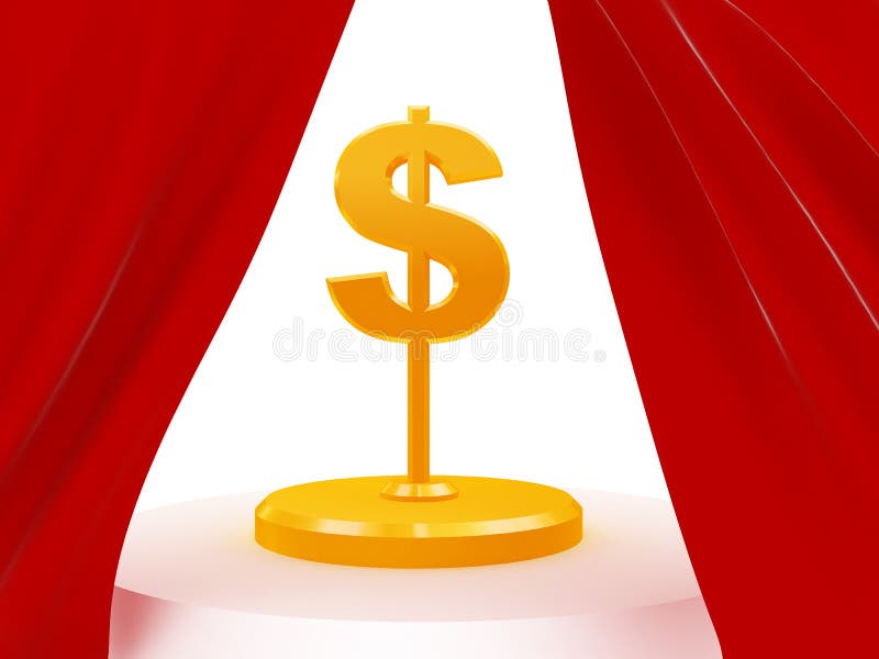 Dollar with Trophy Illustration Stock Vector - Illustration of vector ...