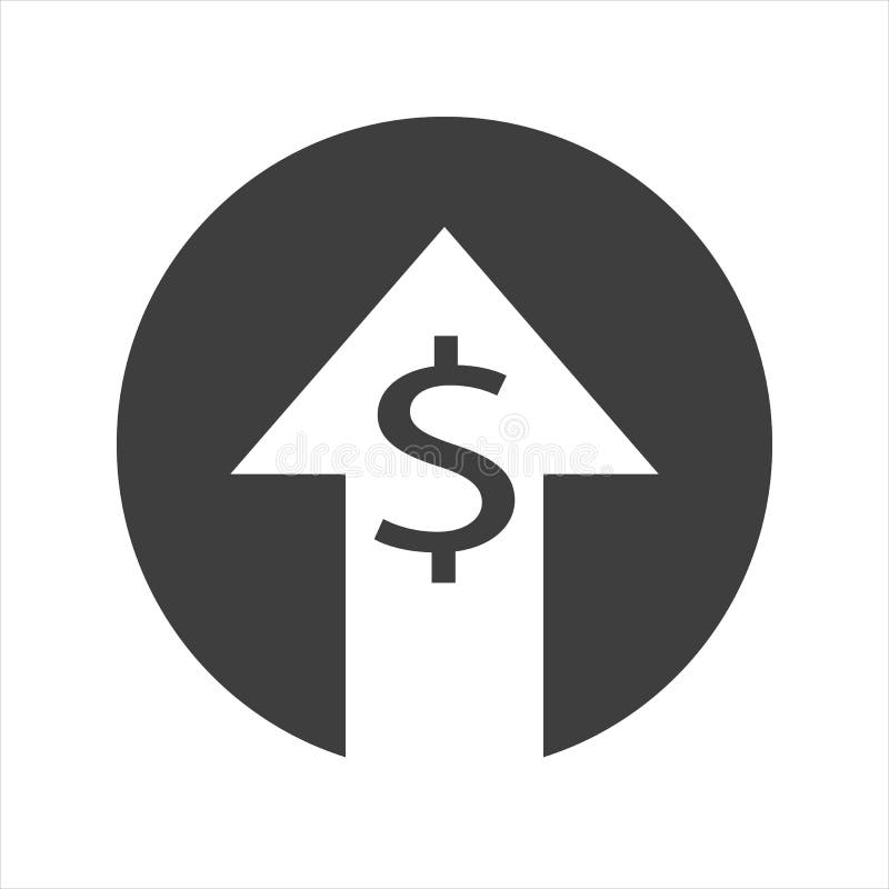Dollar Up Icon Flat Style Isolated Vector Illustration Stock Vector ...