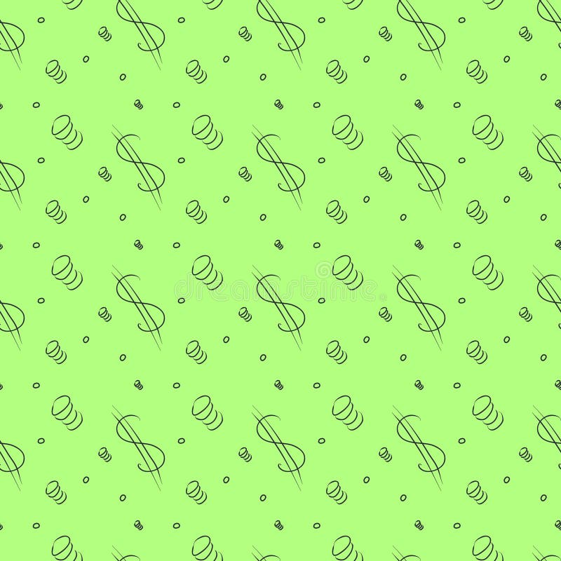 Dollar Vector Seamless Pattern Abstract Background. Beautiful ...