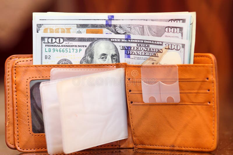 Dollar in wallet stock image. Image of america, change - 67062675