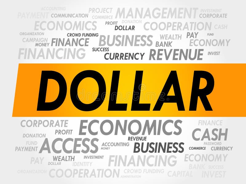 Dollar word cloud sign stock illustration. Illustration of cloud ...