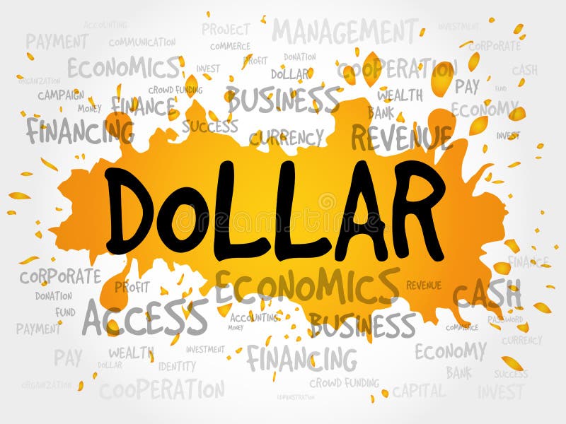 DOLLAR word cloud stock illustration. Illustration of dollar - 88434744