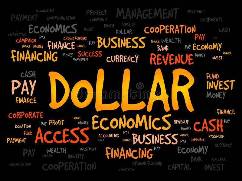 Dollar word and clip art stock photo. Image of word - 195151756