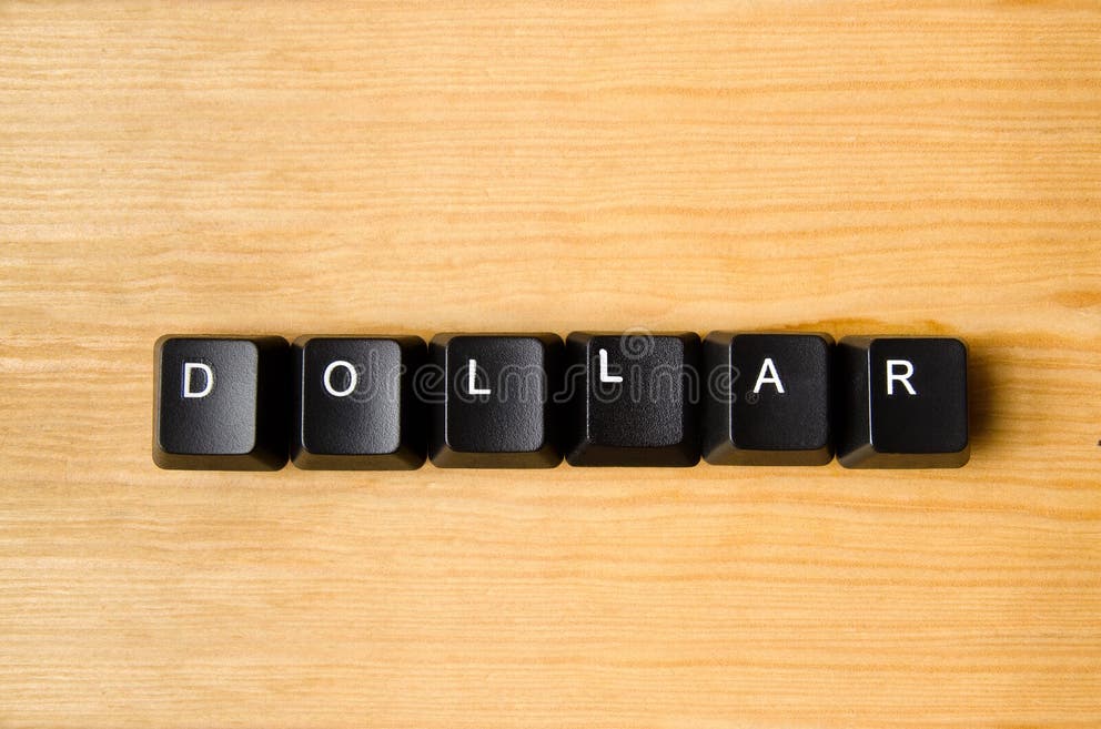 Dollar word stock photo. Image of typography, idea, letters - 96111900