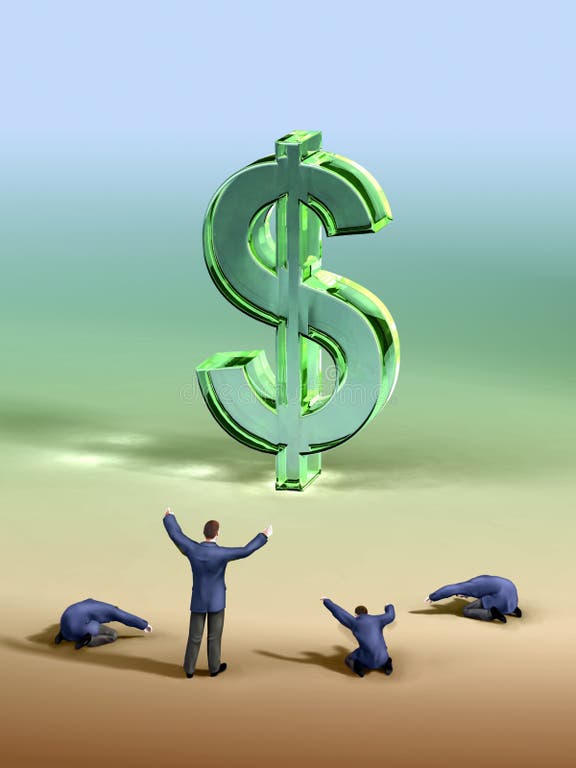 Dollar worship stock illustration. Illustration of group - 6399555