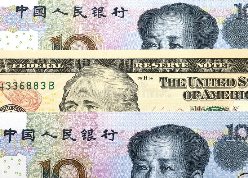 Dollar and yuan stock image. Image of convertibility - 76977857