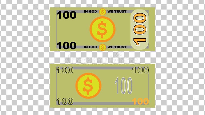 Flat Dollar Bank Note Logo Icon Isolated on Transparent Background ...