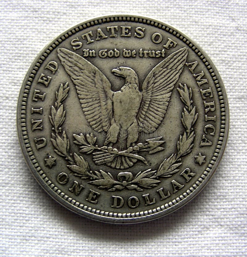 Dollaro d'argento Morgan fotografia stock. Immagine di collettore - 459674