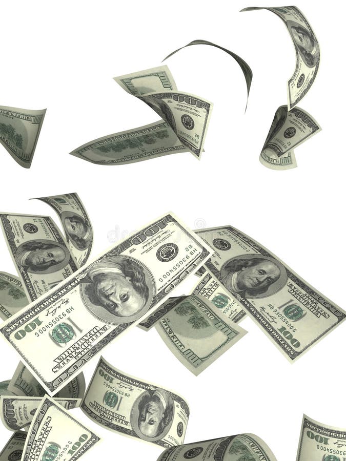 Falling US dollars stock image. Image of exchange, paper - 11280041
