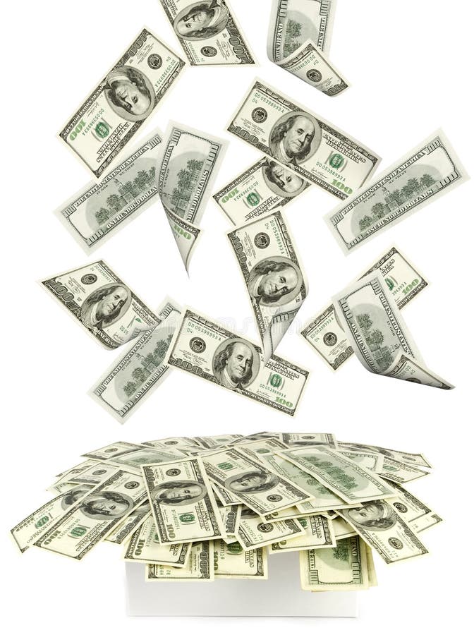 Money Dollars Coins Falling Raining Stock Image - Image of coins ...