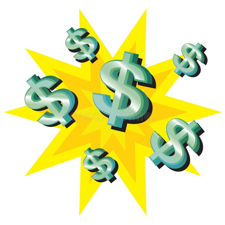 Explosion Dollars Sign Stock Illustrations – 57 Explosion Dollars Sign ...