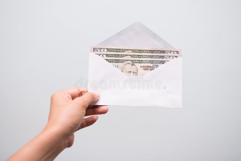 Dollars bank in envelope stock image. Image of cash, purchase - 49292617