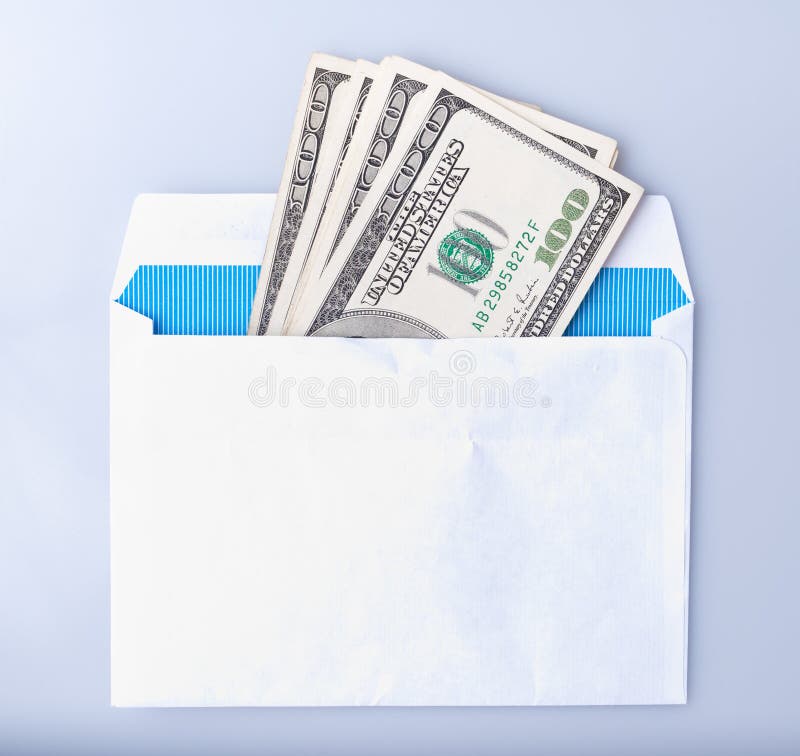 Dollars Banknotes in the Envelope Stock Image - Image of exchange ...