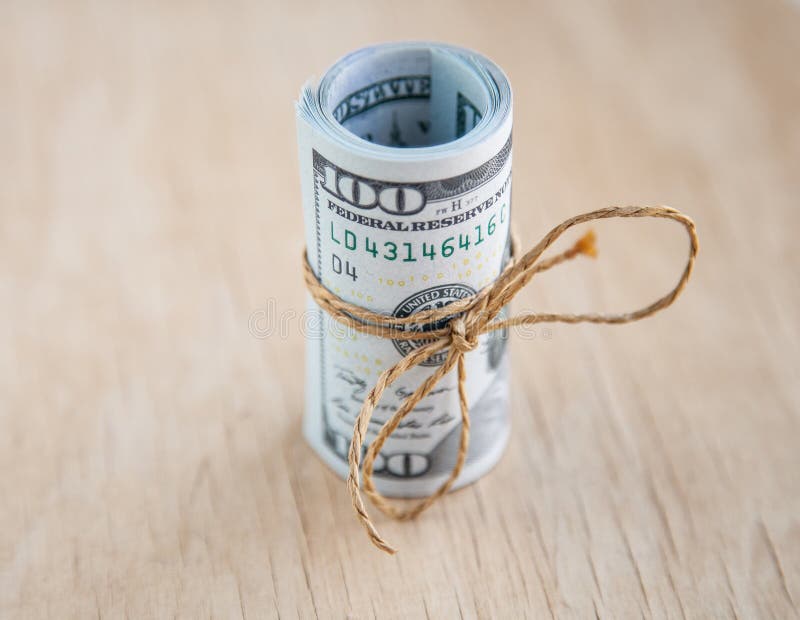 Dollars Banknotes Ties Together Stock Photos - Free & Royalty-Free ...