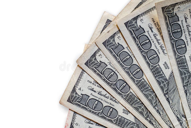 Dollars Banknotes on White Background Stock Photo - Image of wallpaper ...