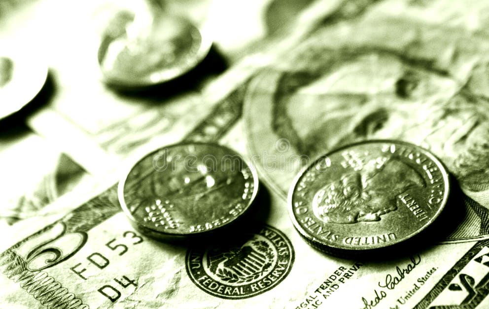 Dollars and cents stock photo. Image of money, coins, quarter - 7427054