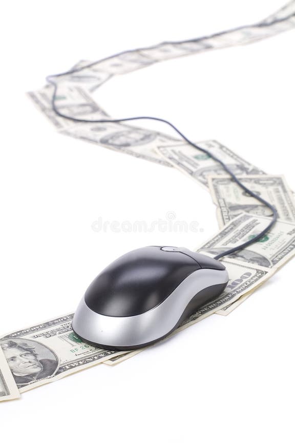 Dollars and computer mouse stock image. Image of commerce - 3375543
