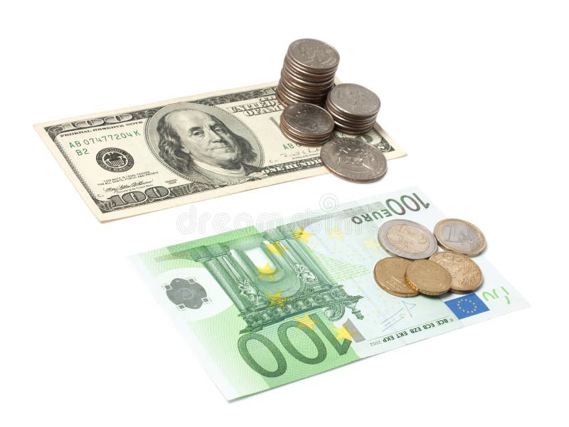 Dollars and euros stock image. Image of investment, background - 24152441
