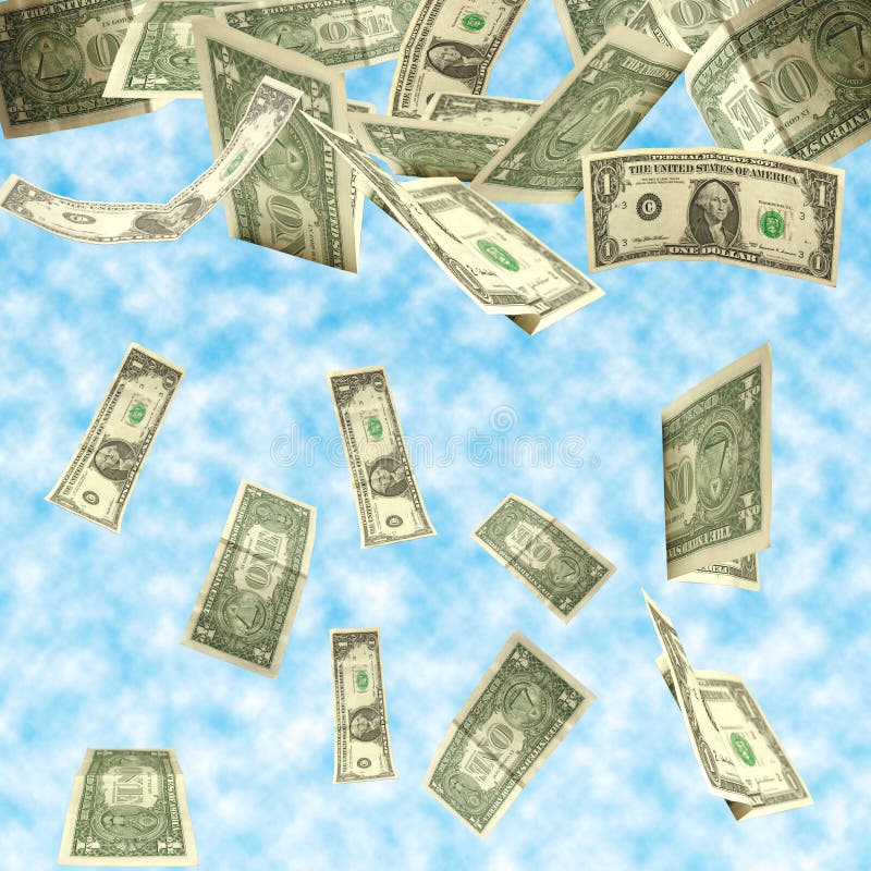 Dollars rain stock photo. Image of mortgage, dollar, motion - 240818