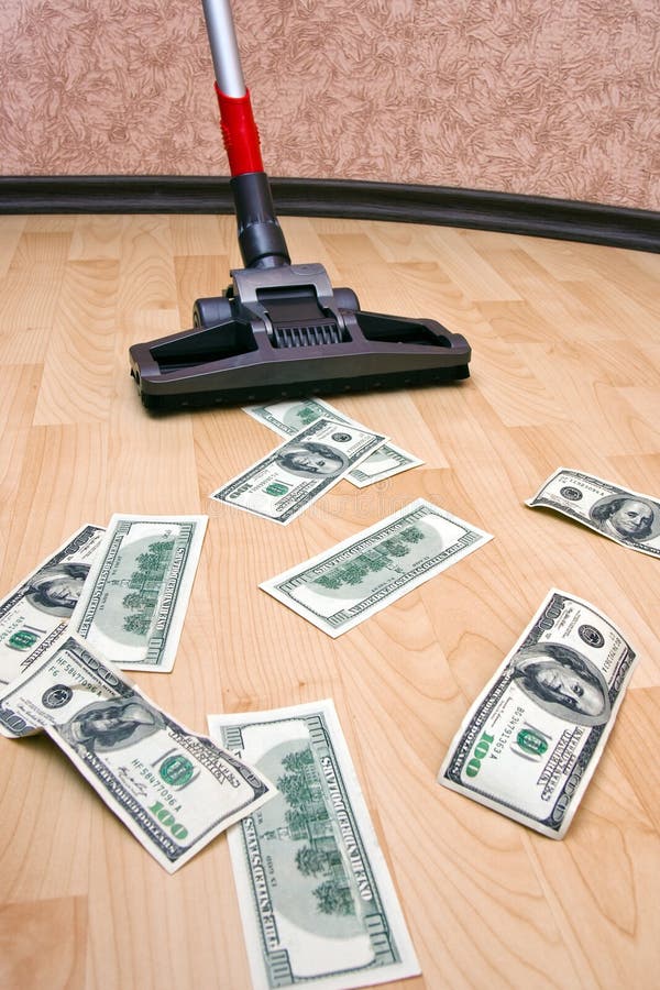 Dollars on the floor stock image. Image of laminated - 13332359