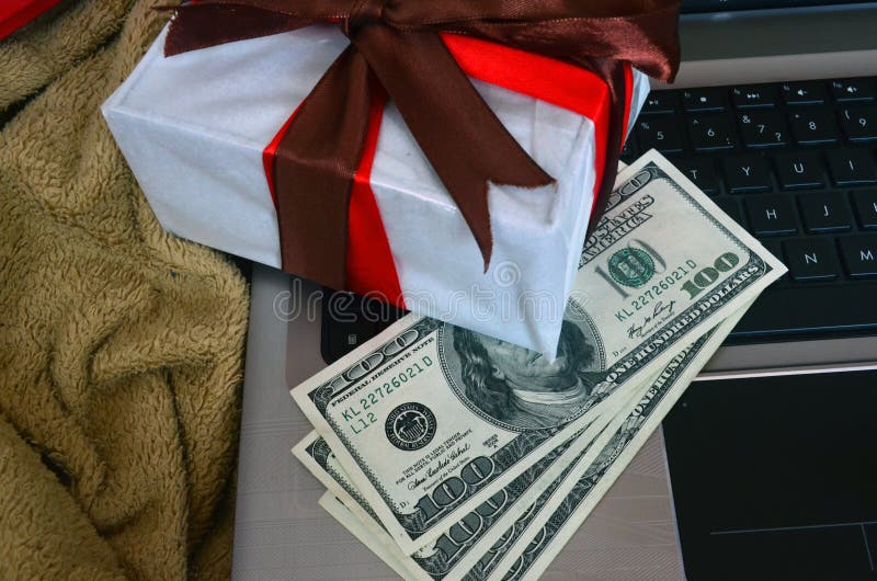 US dollars gift stock photo. Image of person, dollar - 166602620