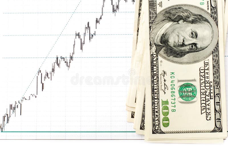 Dollars on graph stock image. Image of focus, interest - 25212867