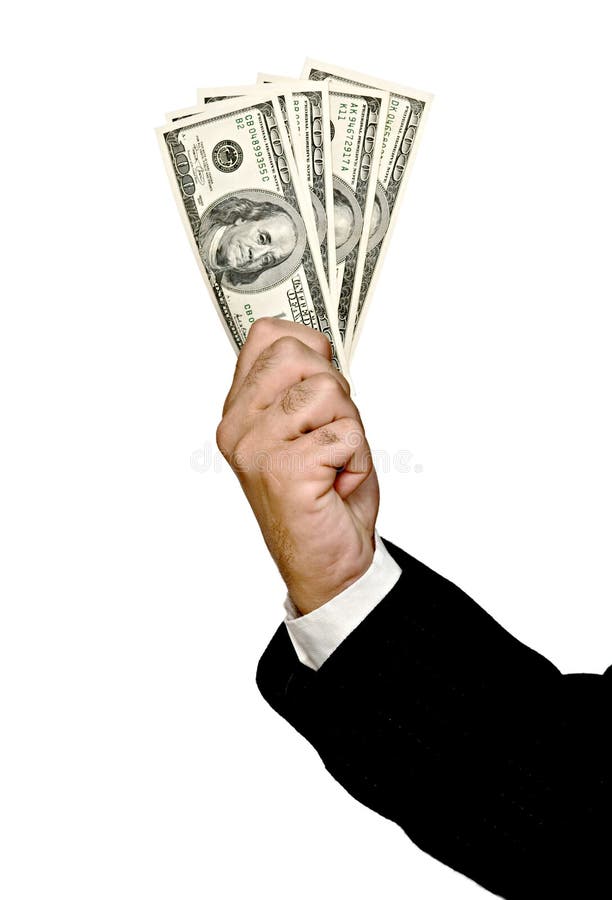 Dollars in hand stock image. Image of economy, economical - 10693663