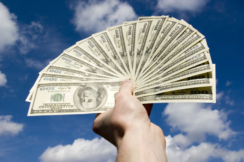 Rain of dollars stock photo. Image of cloud, bill, finance - 1963412