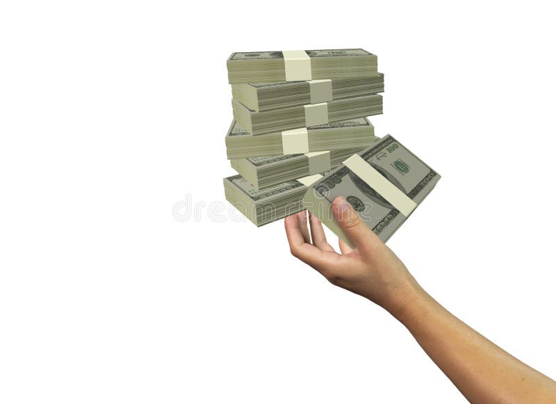 Dollars Hand Holding Money Offer Money Stock Image - Image of concepts ...