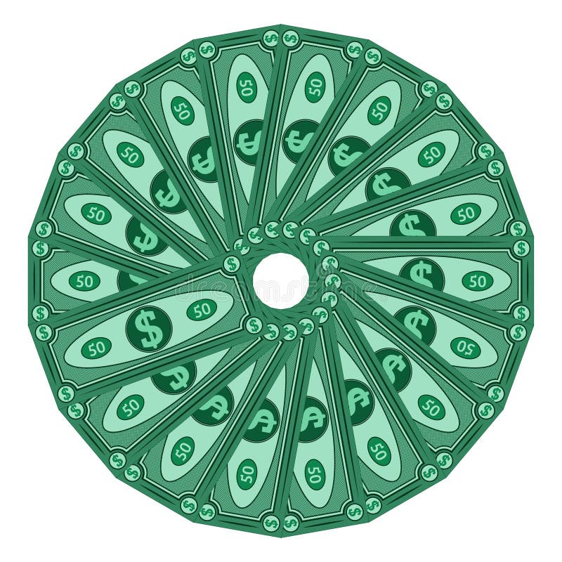 Circle from dollars stock illustration. Illustration of business - 4910637