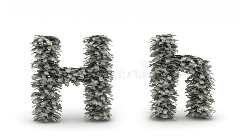 Dollars letter H stock illustration. Illustration of wealth - 23120418
