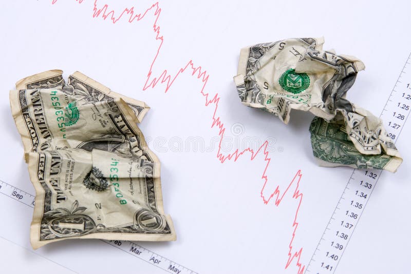 Dollars on market chart stock photo. Image of american - 4648382