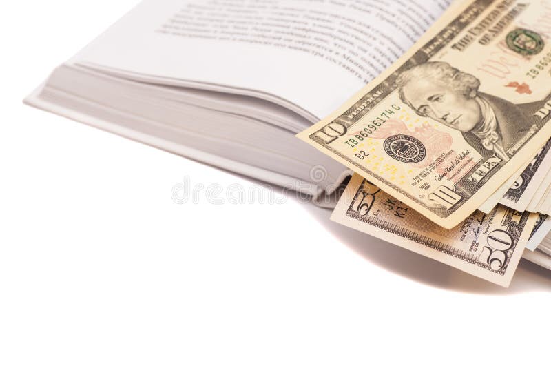 Dollars on open Book stock photo. Image of economy, bank - 56363230