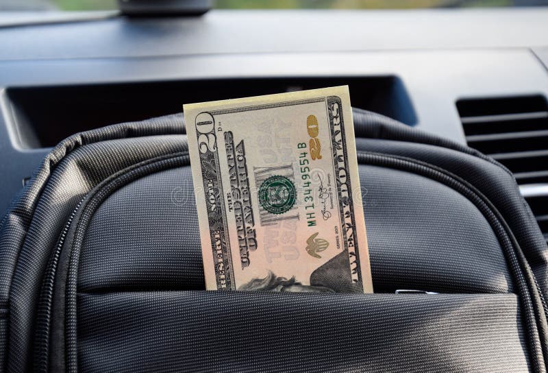 Dollars in the Pocket of the Bag. American Money Stock Image - Image of ...