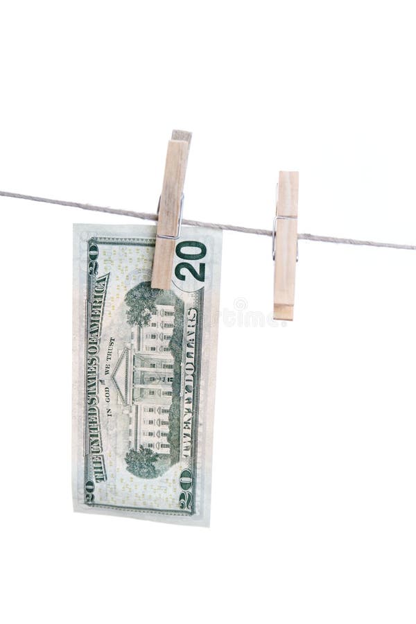 Dollars on string. stock image. Image of wealth, paper - 18408493