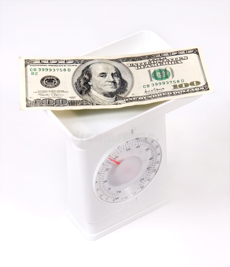 Dollars on the Weighing Scale Stock Photo - Image of currency, capital ...
