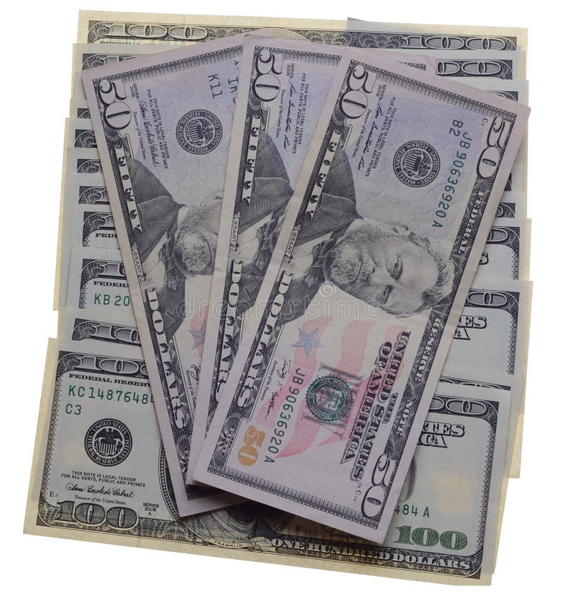 Dollars on White Background Stock Photo - Image of exchange, cash: 53306362