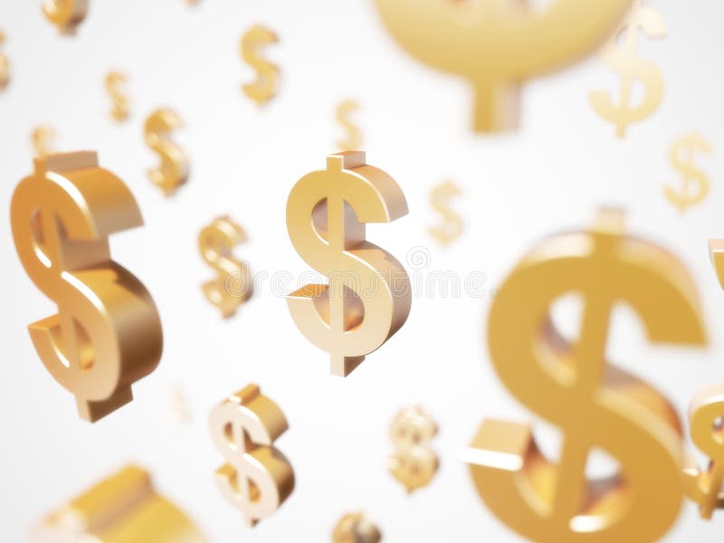 Dollartecken stock illustrationer. Illustration av guld - 1051760