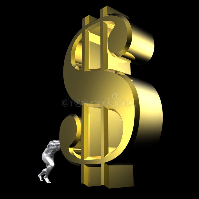 Dollarzeichen stock abbildung. Illustration von begrifflich - 5437918