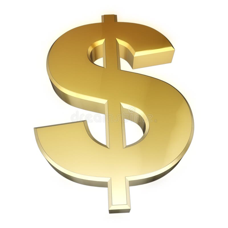 Gold-DOLLAR-ZEICHEN stock abbildung. Illustration von gelder - 15129422