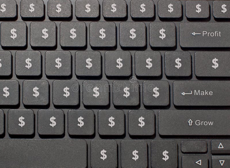 Dollar-Zeichen Auf Computer-Tastatur Stockfoto - Bild von computer ...