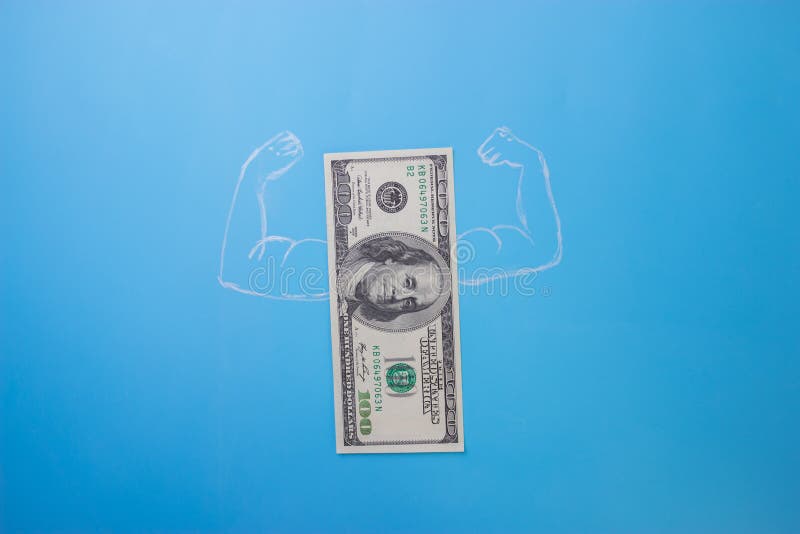 Doller bill with muscles stock image. Image of global - 117732399