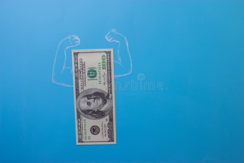 Doller bill with muscles stock photo. Image of markets - 117732350