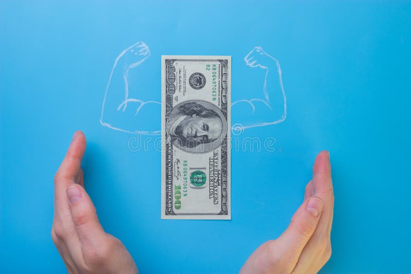 Doller bill with muscles stock photo. Image of management - 117732354