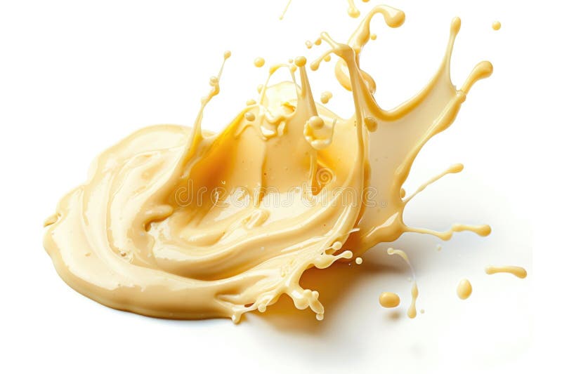 A Dollop of Cream on a Smooth White Surface Stock Photo - Image of food ...