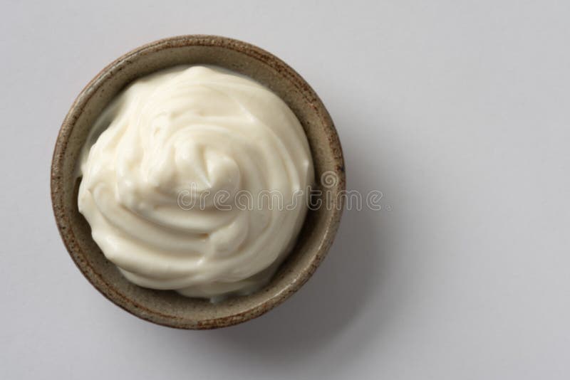 A Dollop of Sour Cream in a Bowl Stock Photo - Image of ingredient ...